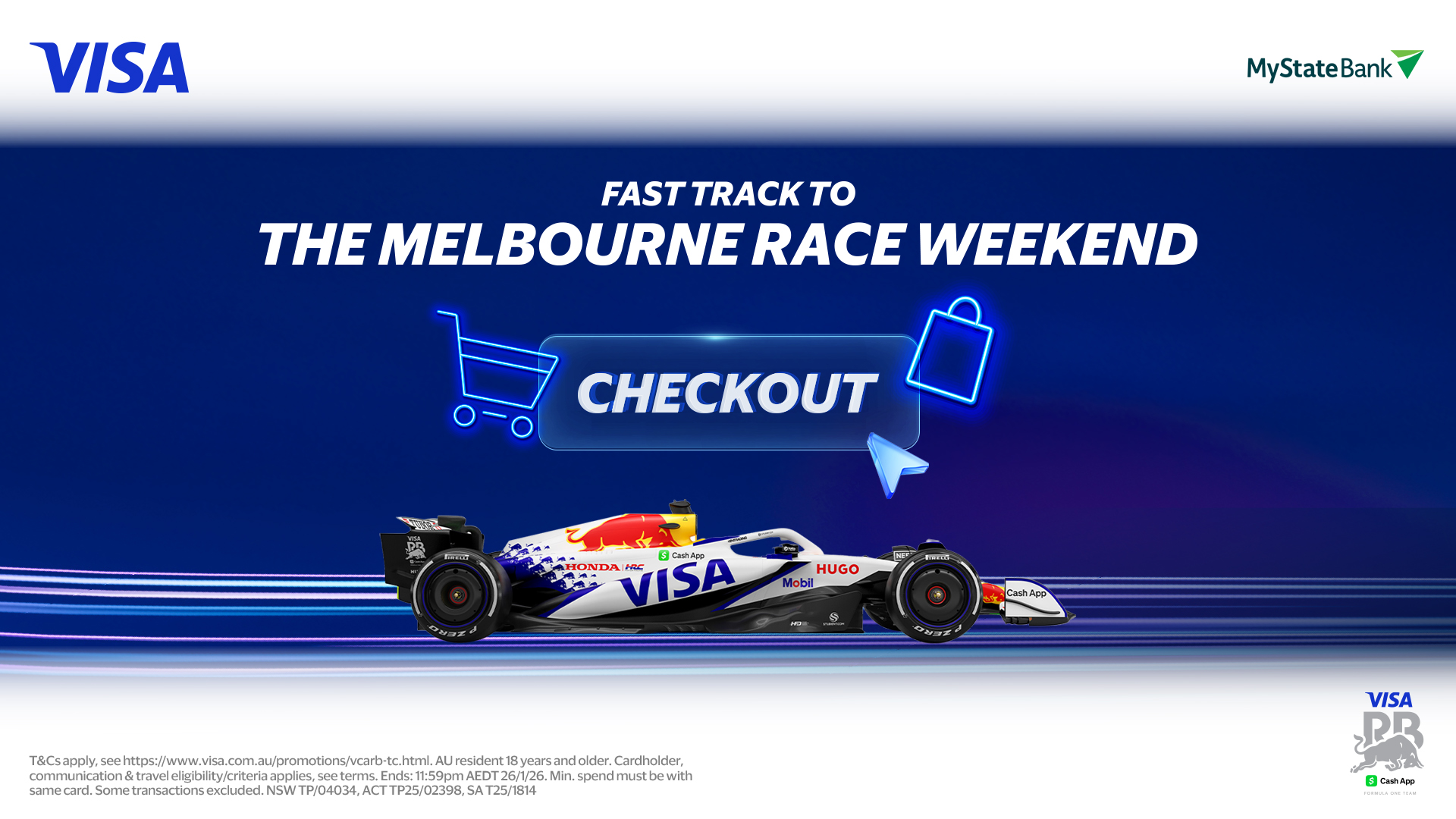 Shop online and win a VIP racing experience - MyState Bank